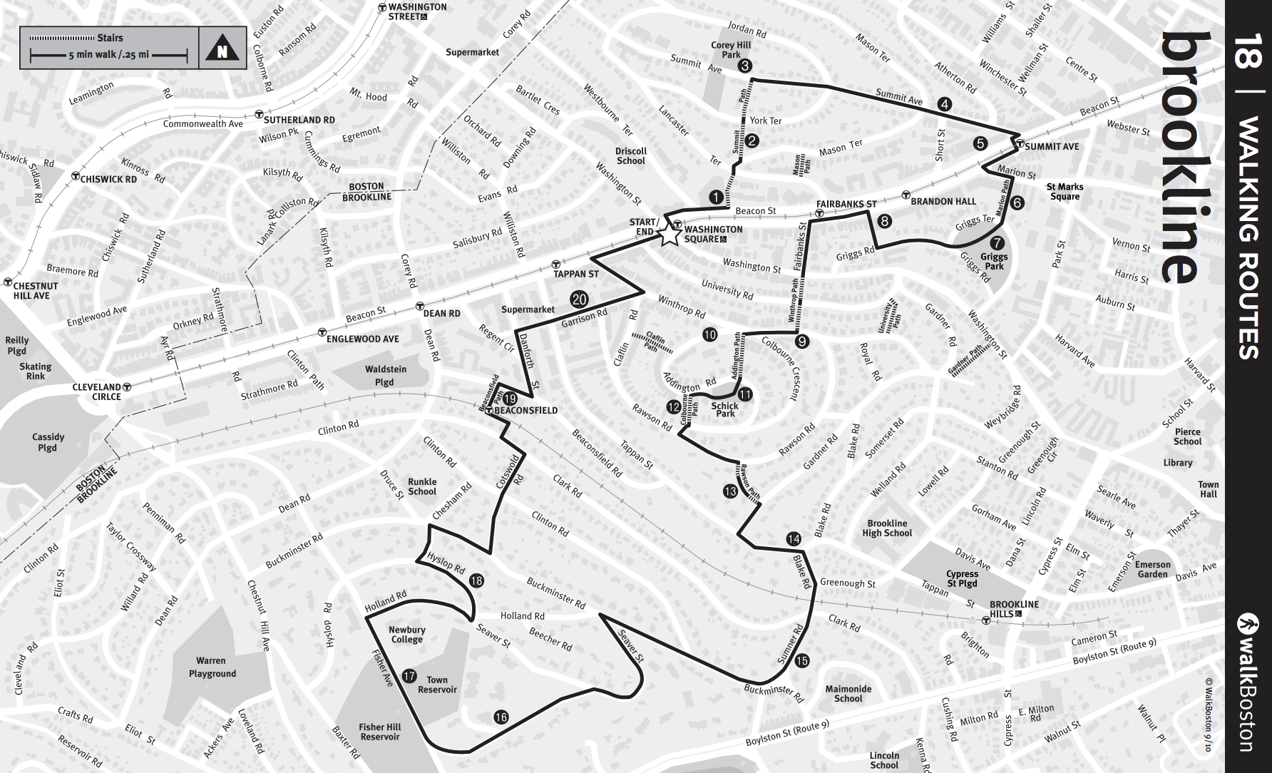 Brookline Walking Map- Secret stairways & paths – WalkMassachusetts