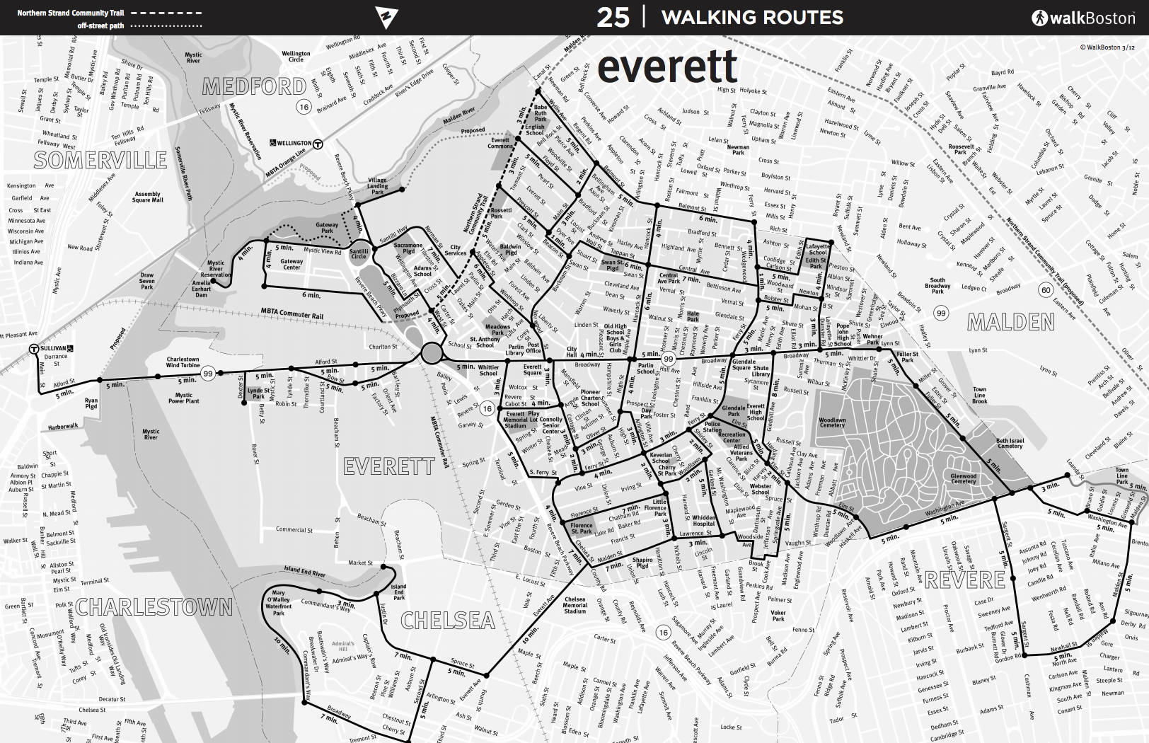 Everett Walking Map – WalkMassachusetts