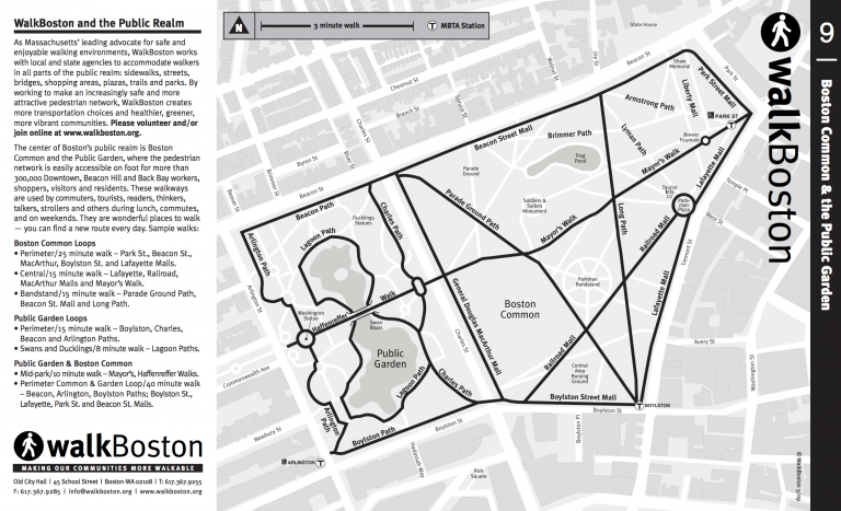 Boston: Boston Common and Public Garden Map – WalkMassachusetts